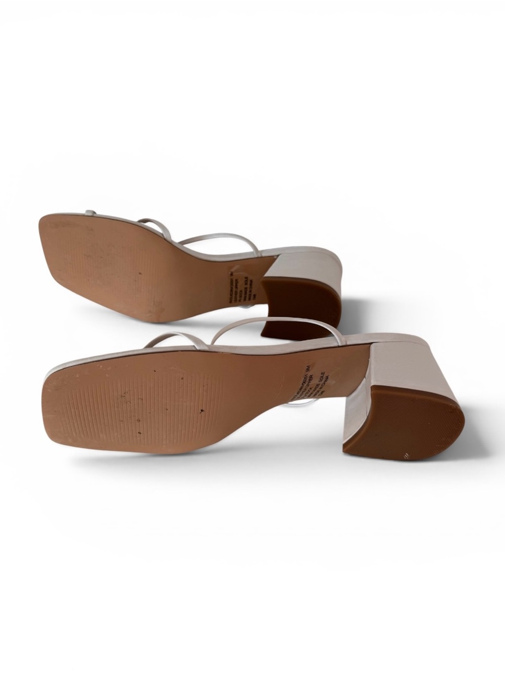 Steve Madden | Shoes | Steve Madden White Strappy Mule Sandals Block ...